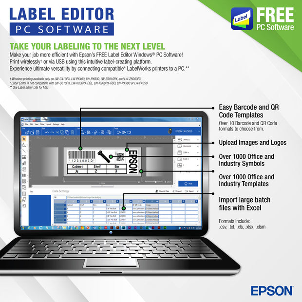 Powerful Desktop Wi-Fi Connectable Industrial Label Printer – Epson ...